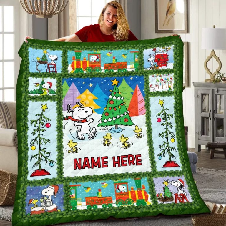 Peanuts Snoopy Merry Christmas Personalized, Peanuts Snoopy Blanket ...