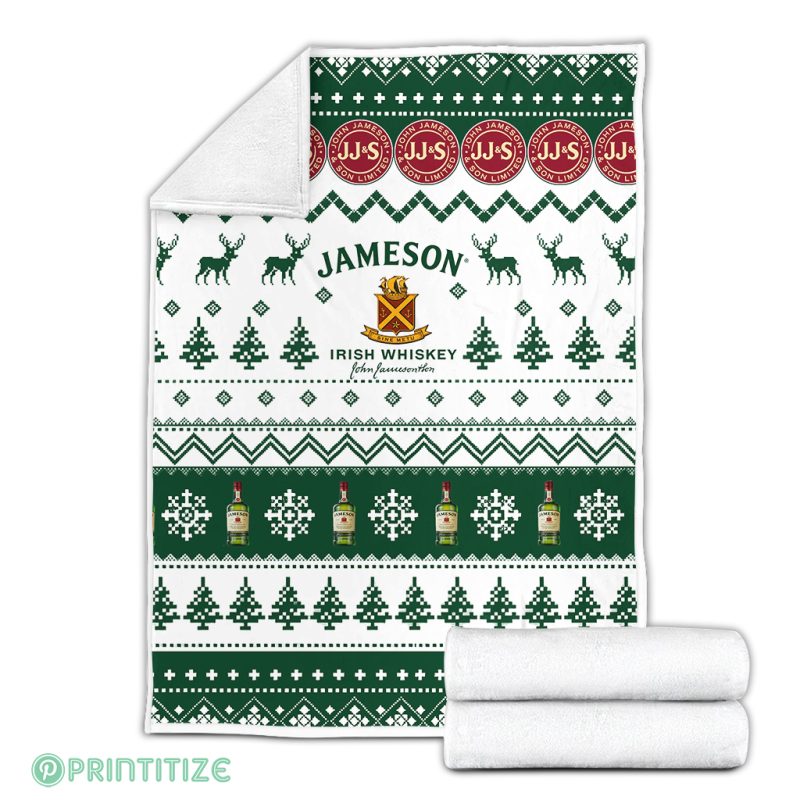 Jameson Ugly Xmas Whisky Fleece Blanket - Hot Sale 2025