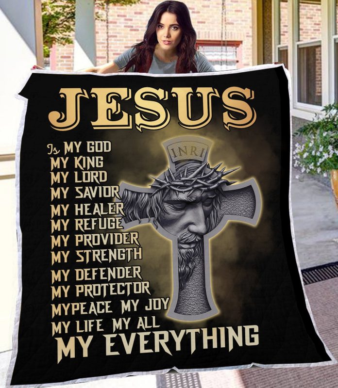 Jesus Is My God My King My Lord My Everything Fleece Blanket Hot Sale