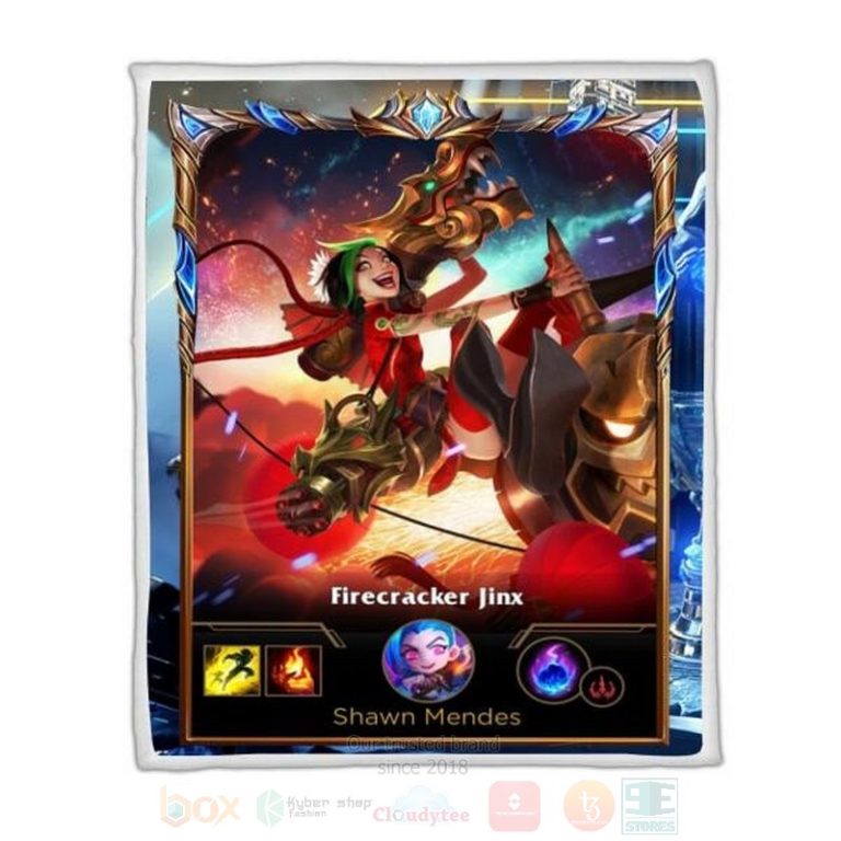 League Of Legends Jinx Custom Name Sherpa Blanket - Hot Sale 2025