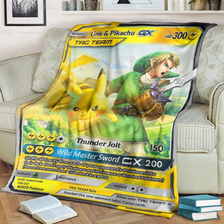 Pokemon Link And Pikachu Tag Team Gx Blanket - Hot Sale 2025
