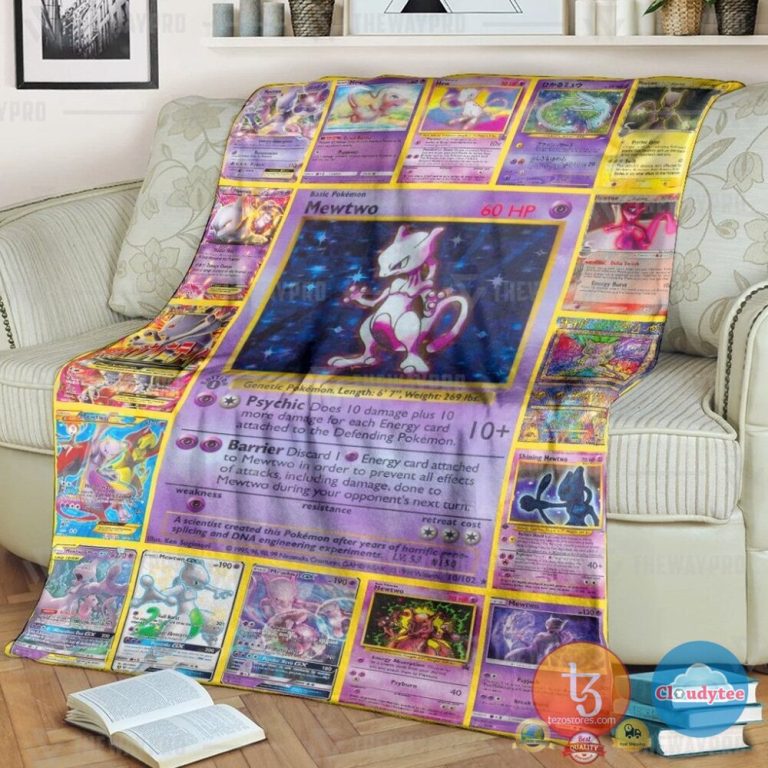 Pokemon Mewtwo Cards Blanket - Hot Sale 2025